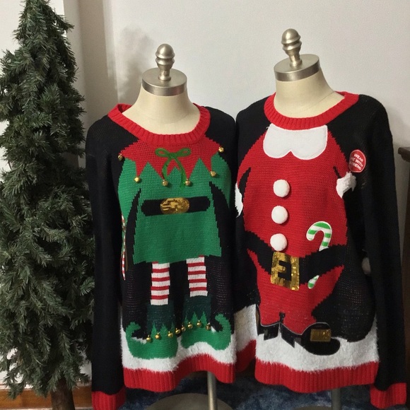 Holiday Time | Sweaters | Holiday Time Santa Elf Double Sweater Wear ...